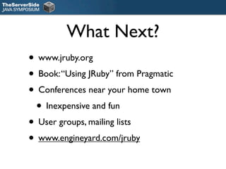 TSSJS 2011 - JRuby | PPT