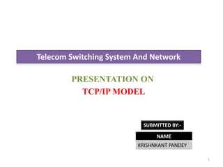 TCP/IP model | PPTX | Computer Networking | Computing