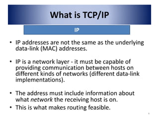 TCP/IP model | PPTX | Computer Networking | Computing
