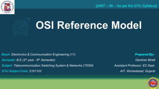 Overview of an OSI reference Model | PPTX