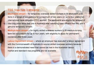 Transitioning to the TSS visa program (Subclass 482) | PPT
