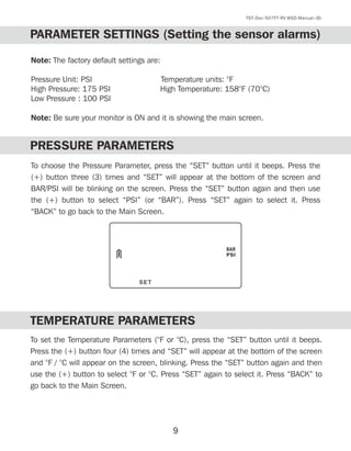 Wireless Tire Pressure and Temperature Monitoring System Intruction Manual | PDF | Free Download