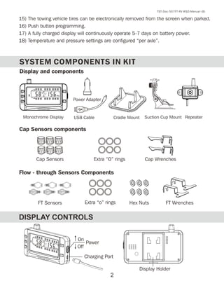 Wireless Tire Pressure and Temperature Monitoring System Intruction Manual | PDF | Free Download