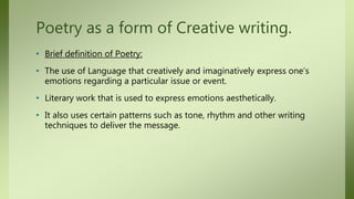Basic introductio to creative writing. | PPT