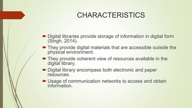DIGITAL LIBRARIES POWERPOINT PRESENTATION.pptx | Databases | Computer ...