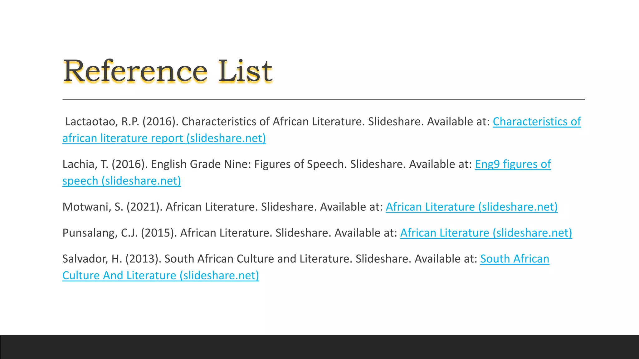 African Literature | PPTX