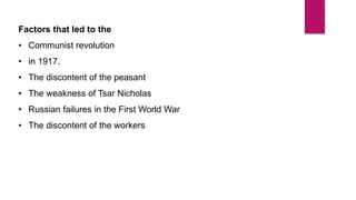 Communism in Russia | PPTX