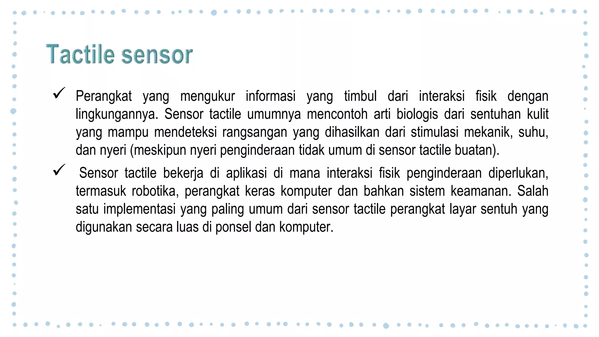 TEKNOLOGI SENSOR TRANSDUCER | PPTX