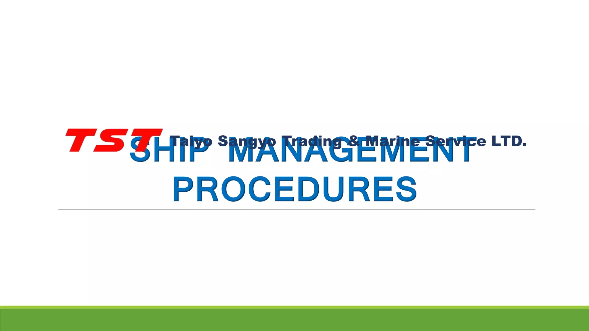 TST management procedures | PPTX