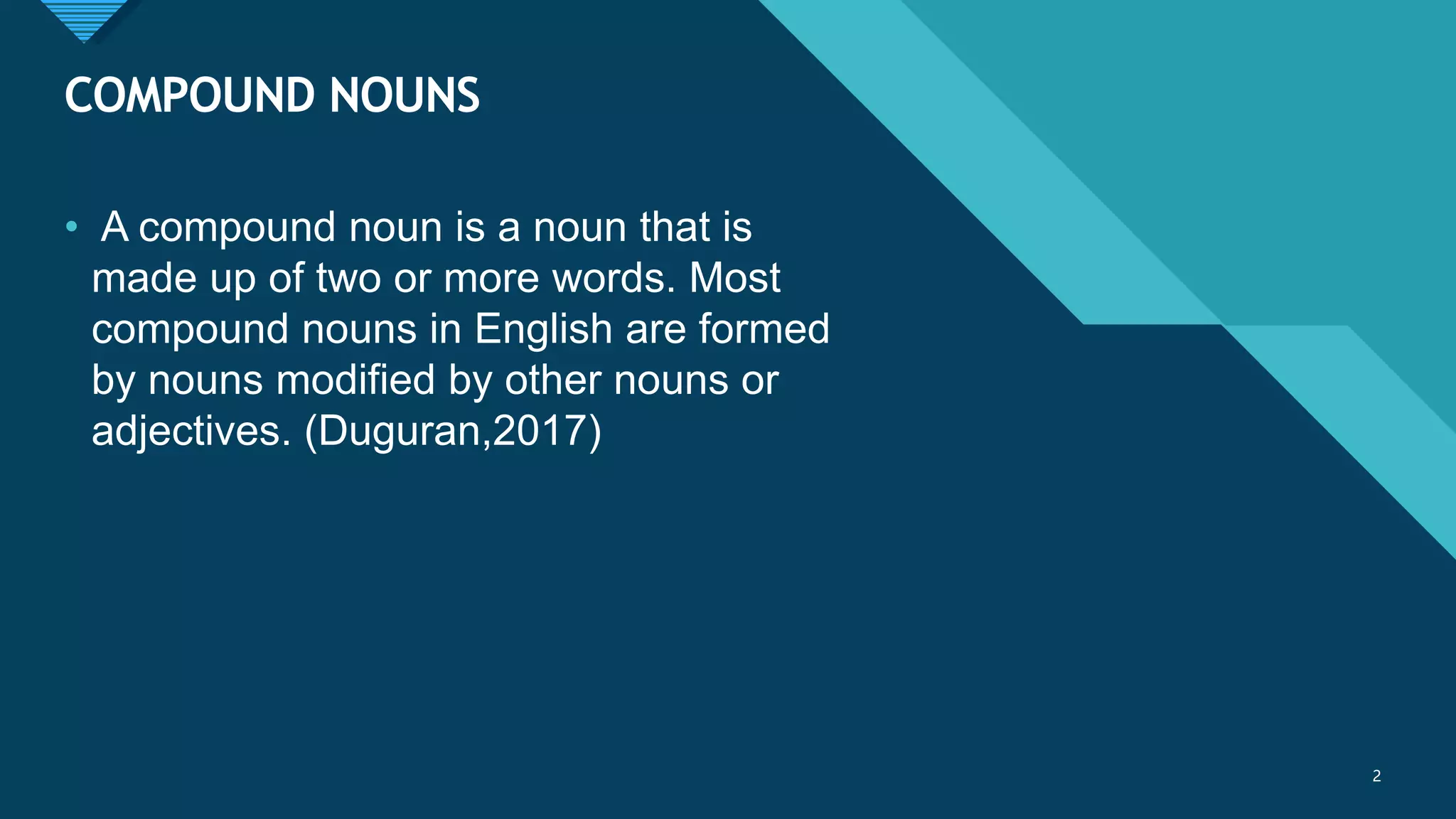 compound nouns | PPTX