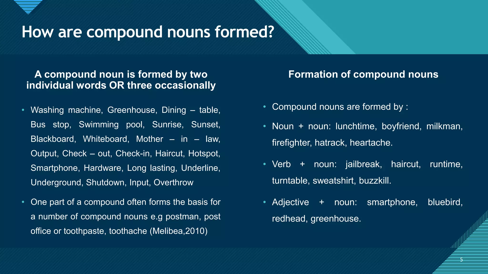 compound nouns | PPTX