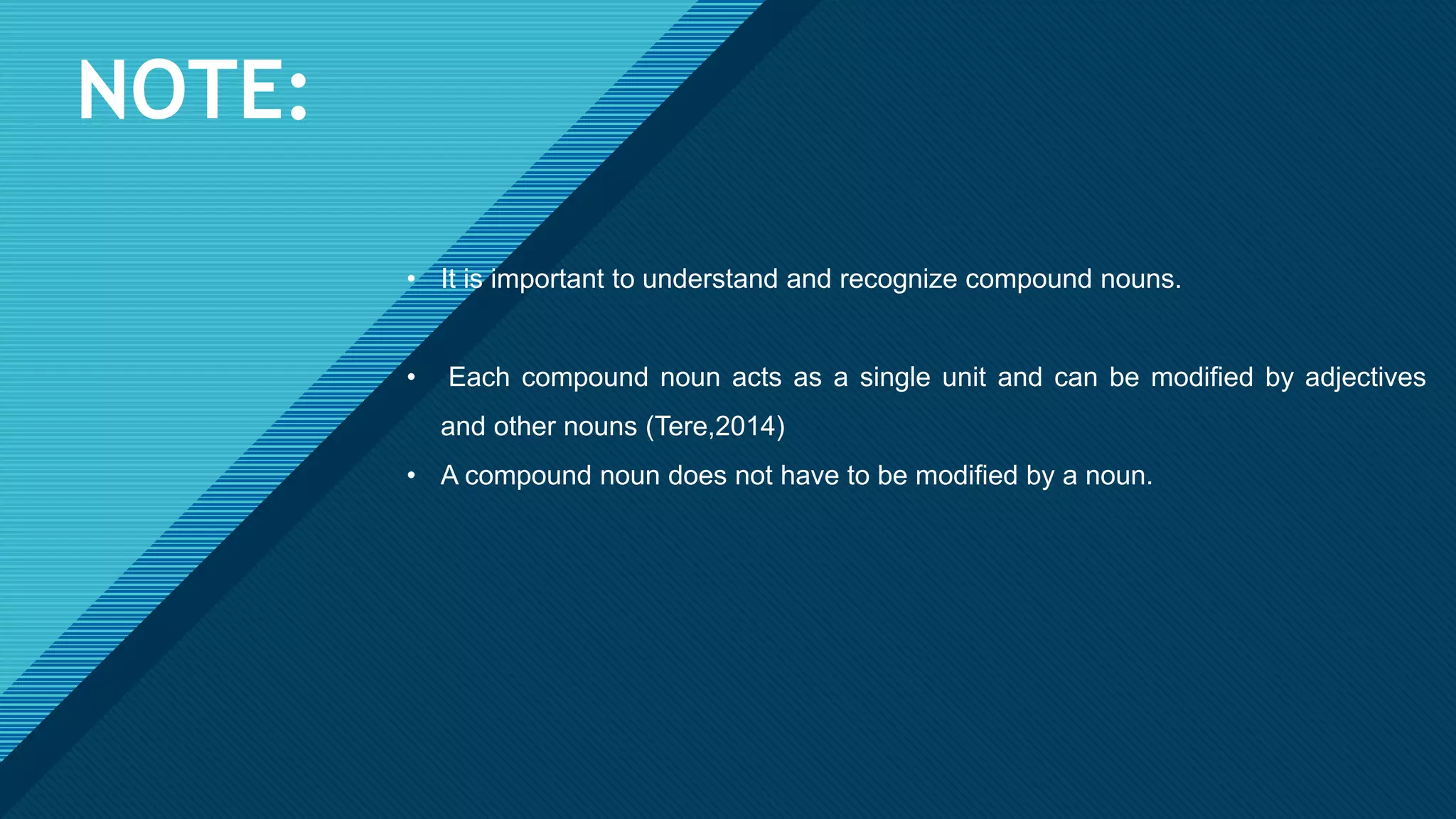 compound nouns | PPTX