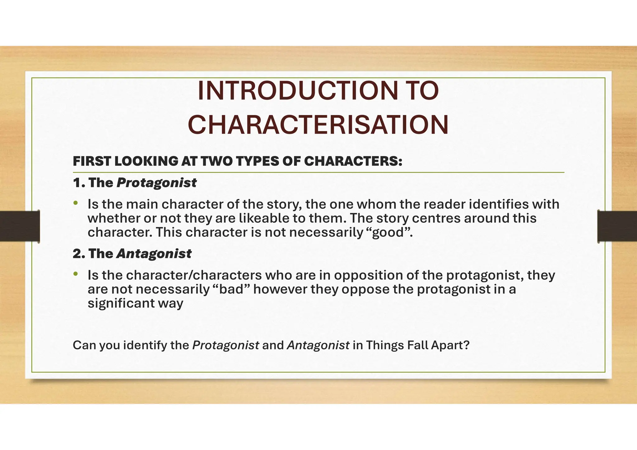 Things Fall Apart Character Analysis English HL | PPT