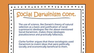 The Ideas of Race, Following classification, social Darwinism and ...