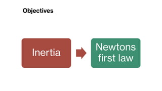 INERTIA AND NEWTON'S FIRST LAW OF MOTION | PPTX