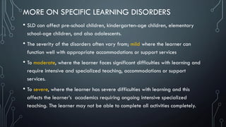 Learning barriers &Specific learning disorders. | PPT