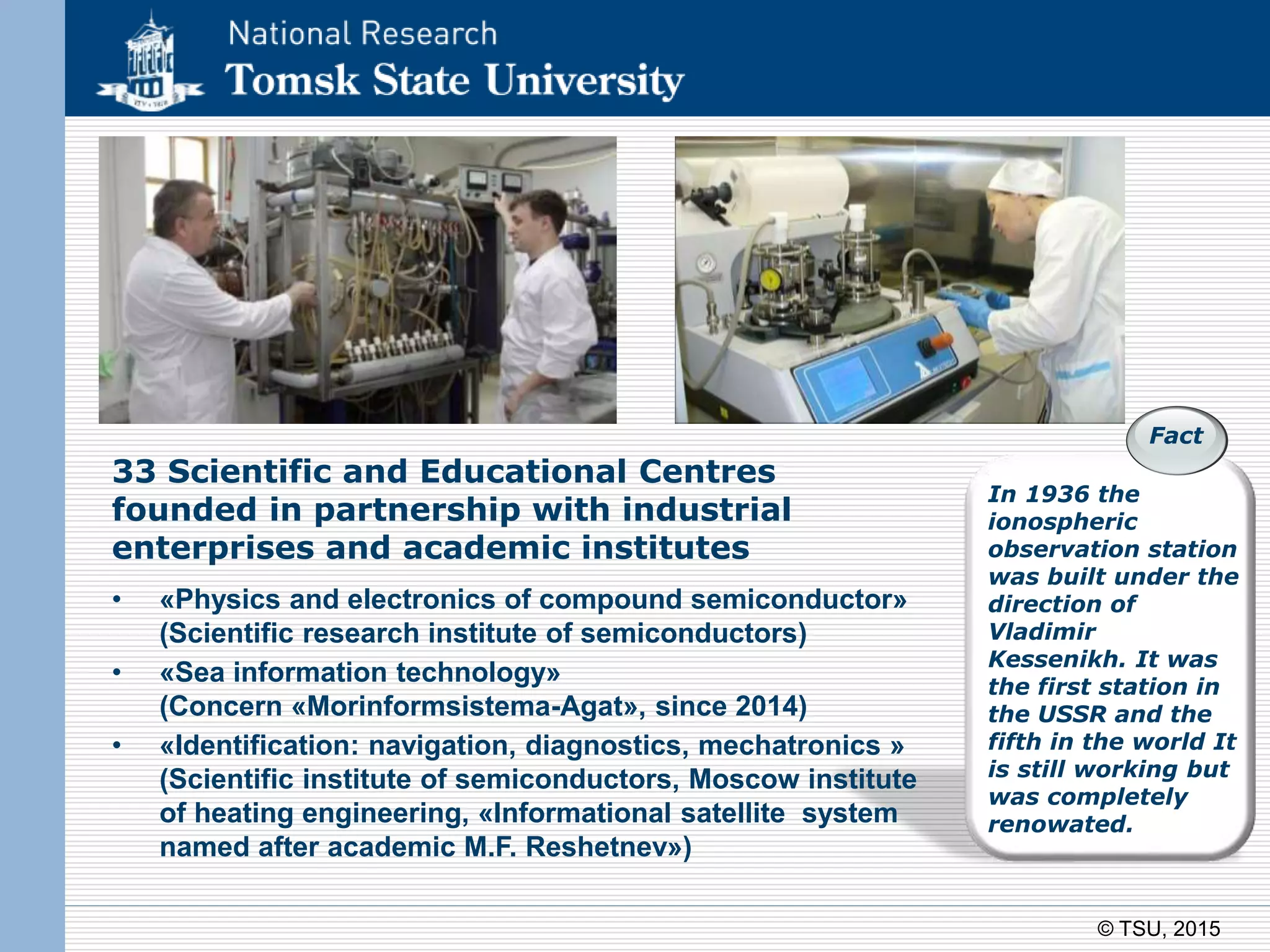 National Research Tomsk State University today | PPTX