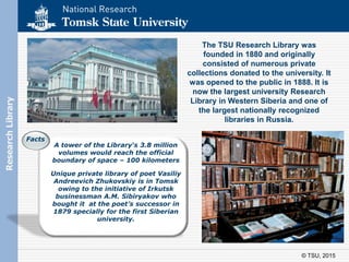 National Research Tomsk State University today | PPTX