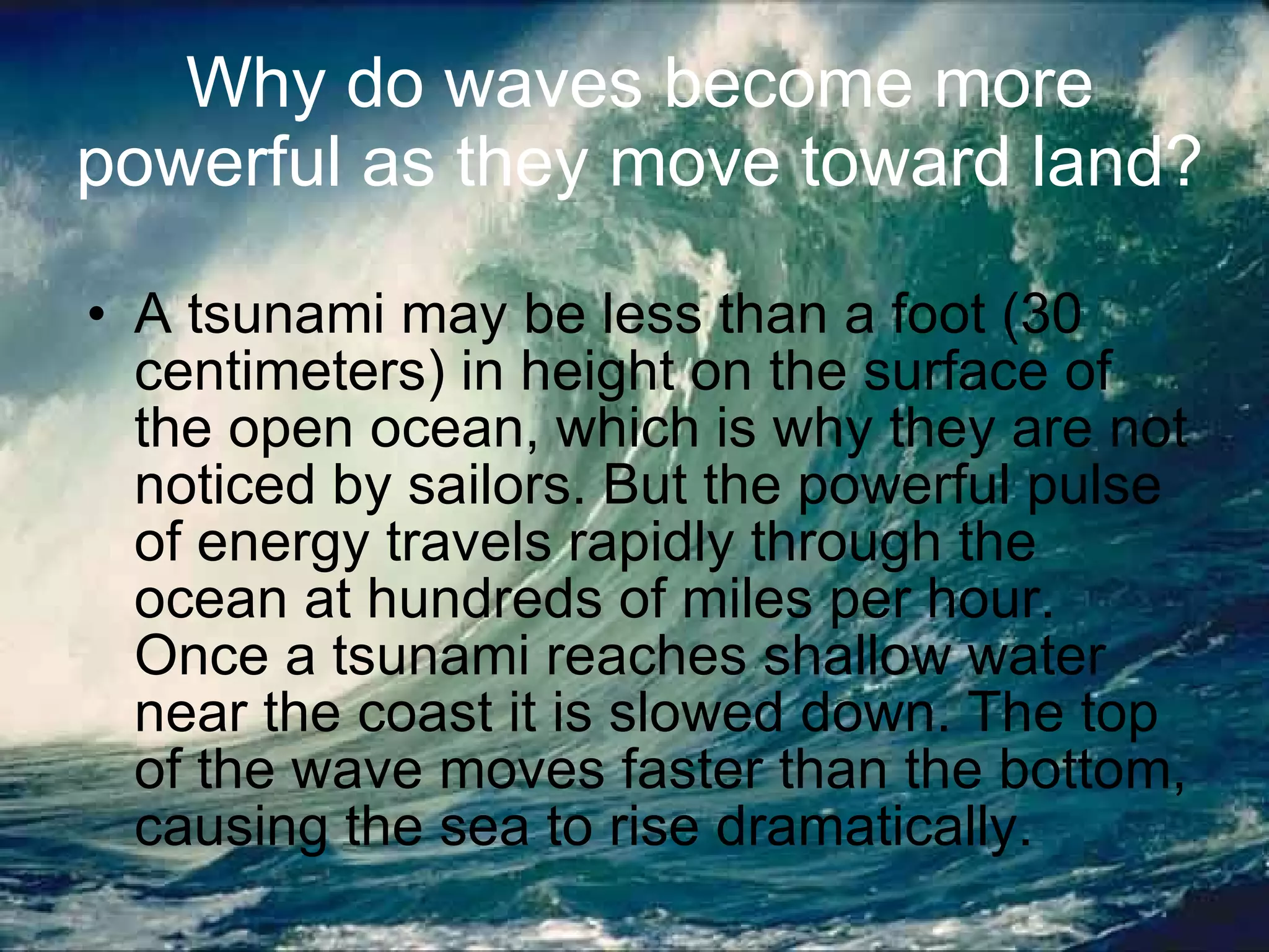 Tsunami | PPT | Geology | Science