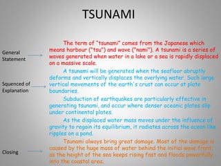 Tsunami explanation text | PPTX