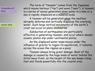 Tsunami explanation text | PPTX