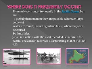 Tsunami a natural disaster | PPTX