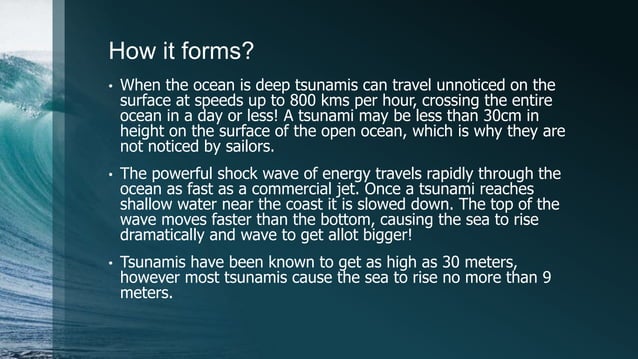 Tsunami | PPTX | Geography | Science