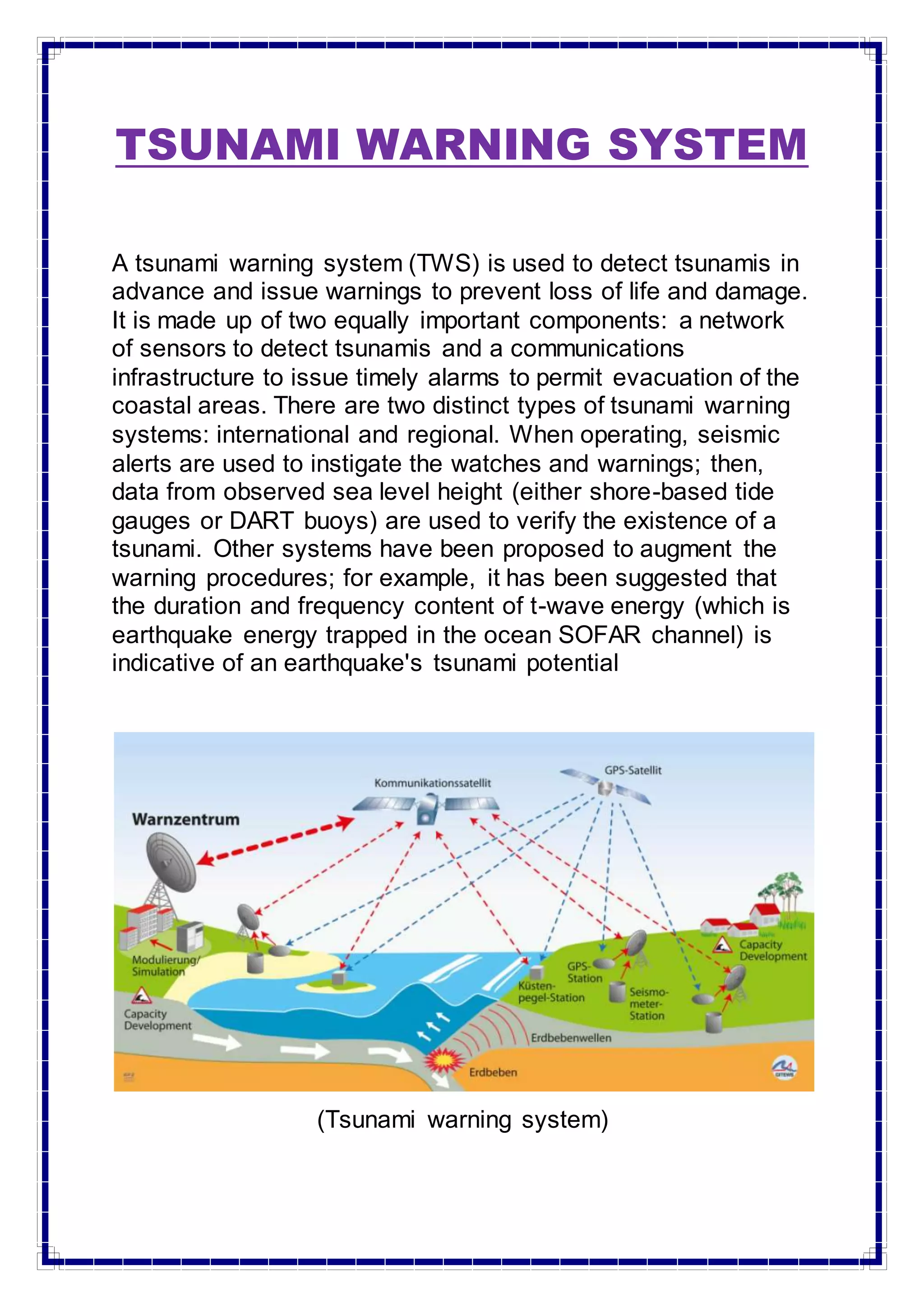 project on Tsunami | DOCX