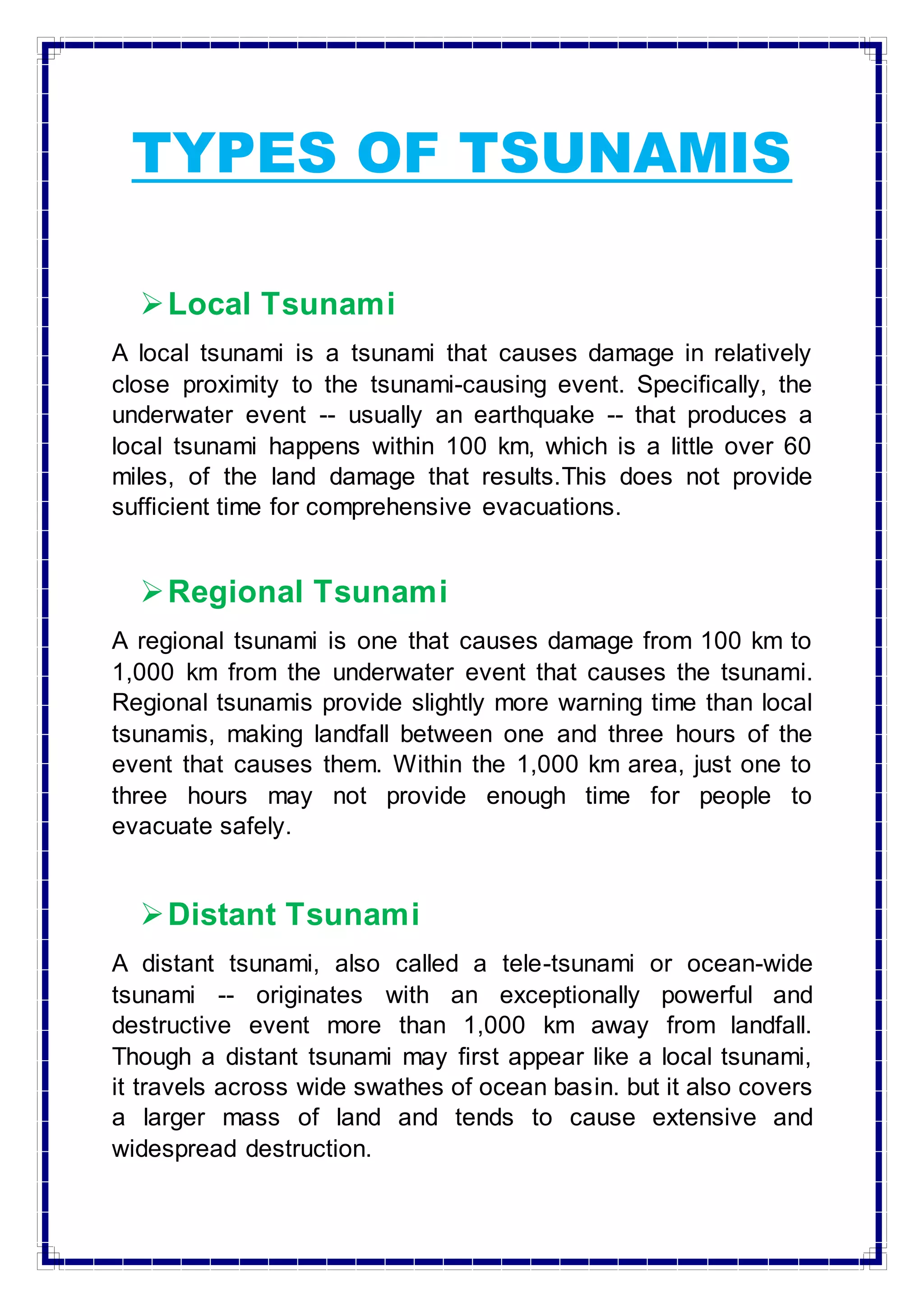 project on Tsunami | DOCX