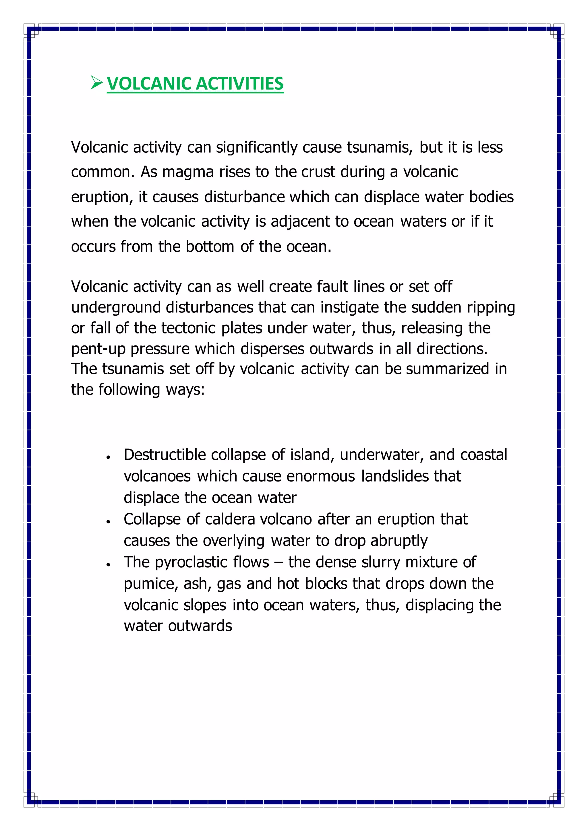 project on Tsunami | DOCX