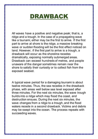 project on Tsunami | DOCX