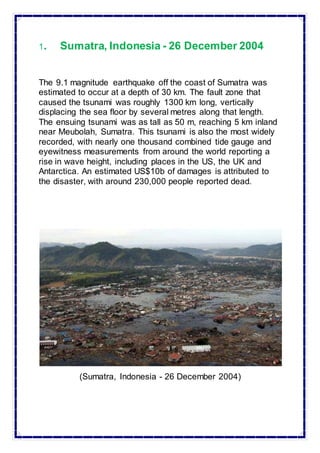 project on Tsunami | DOCX