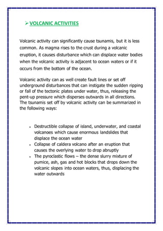 project on Tsunami | DOCX