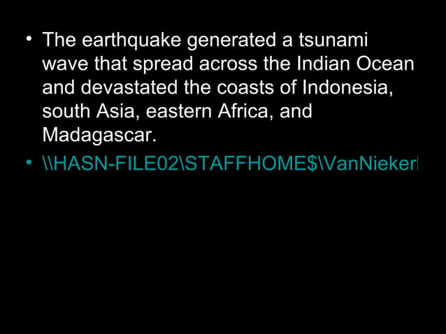 Tsunami Disaster Presentation | PPT