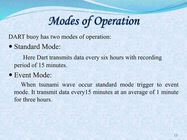 Tsunami Detection System Ppt