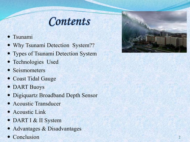 Tsunami detection system | PPT