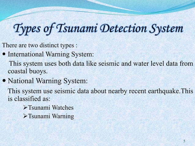 Tsunami detection system | PPT