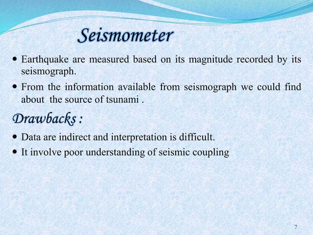 Tsunami detection system | PPT