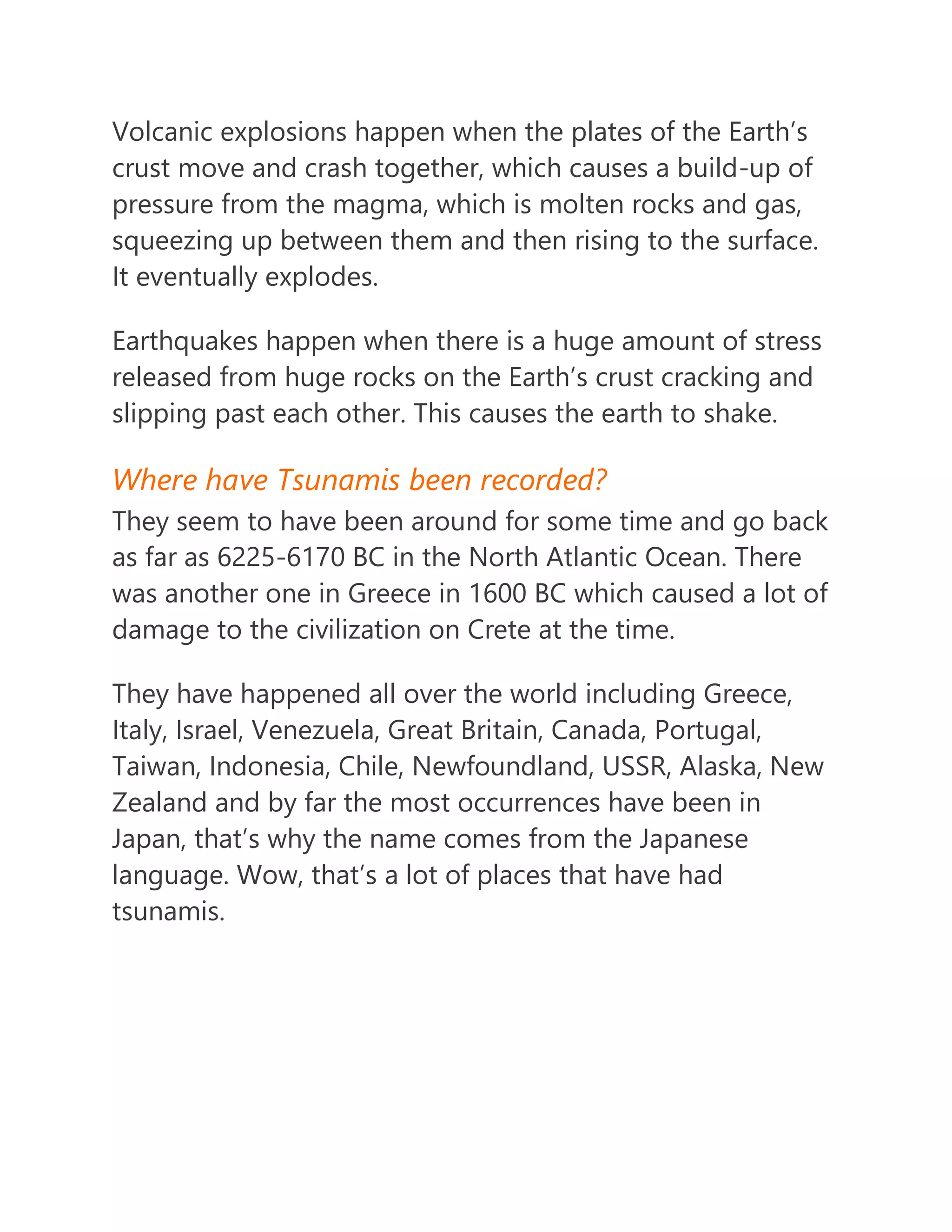 Tsunami facts | PDF