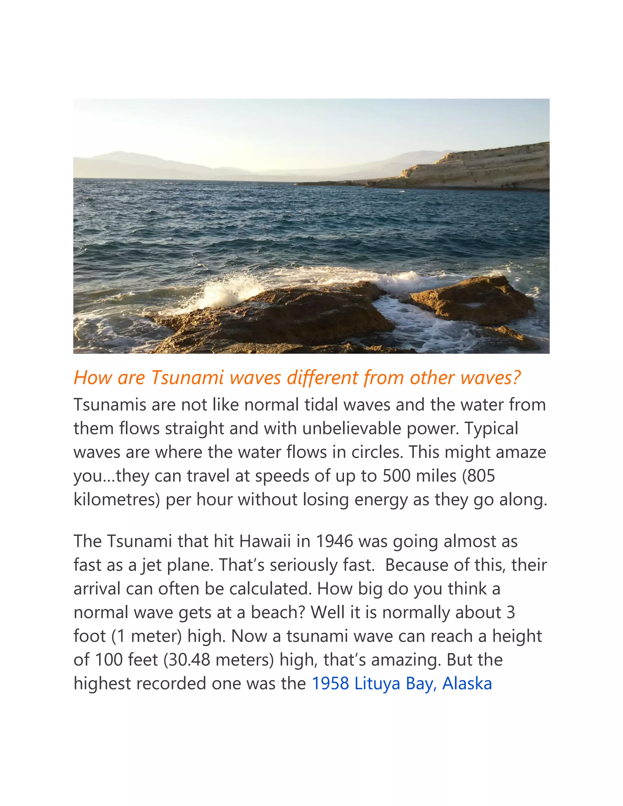 Tsunami facts | PDF