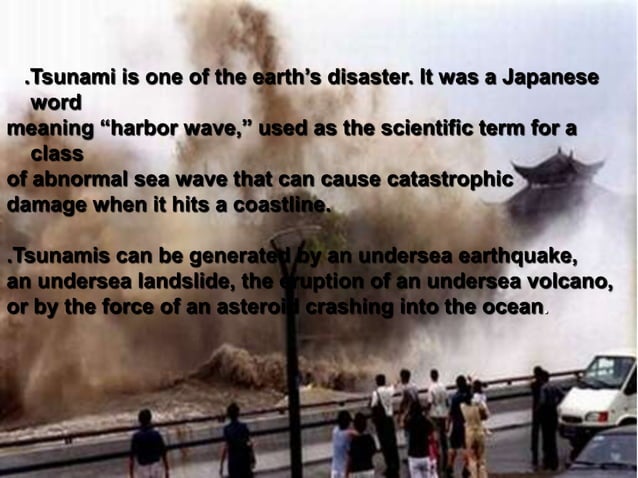 Tsunami a natural disater | PPTX | Geography | Science