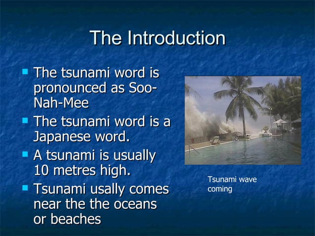 tsunamis | PPT