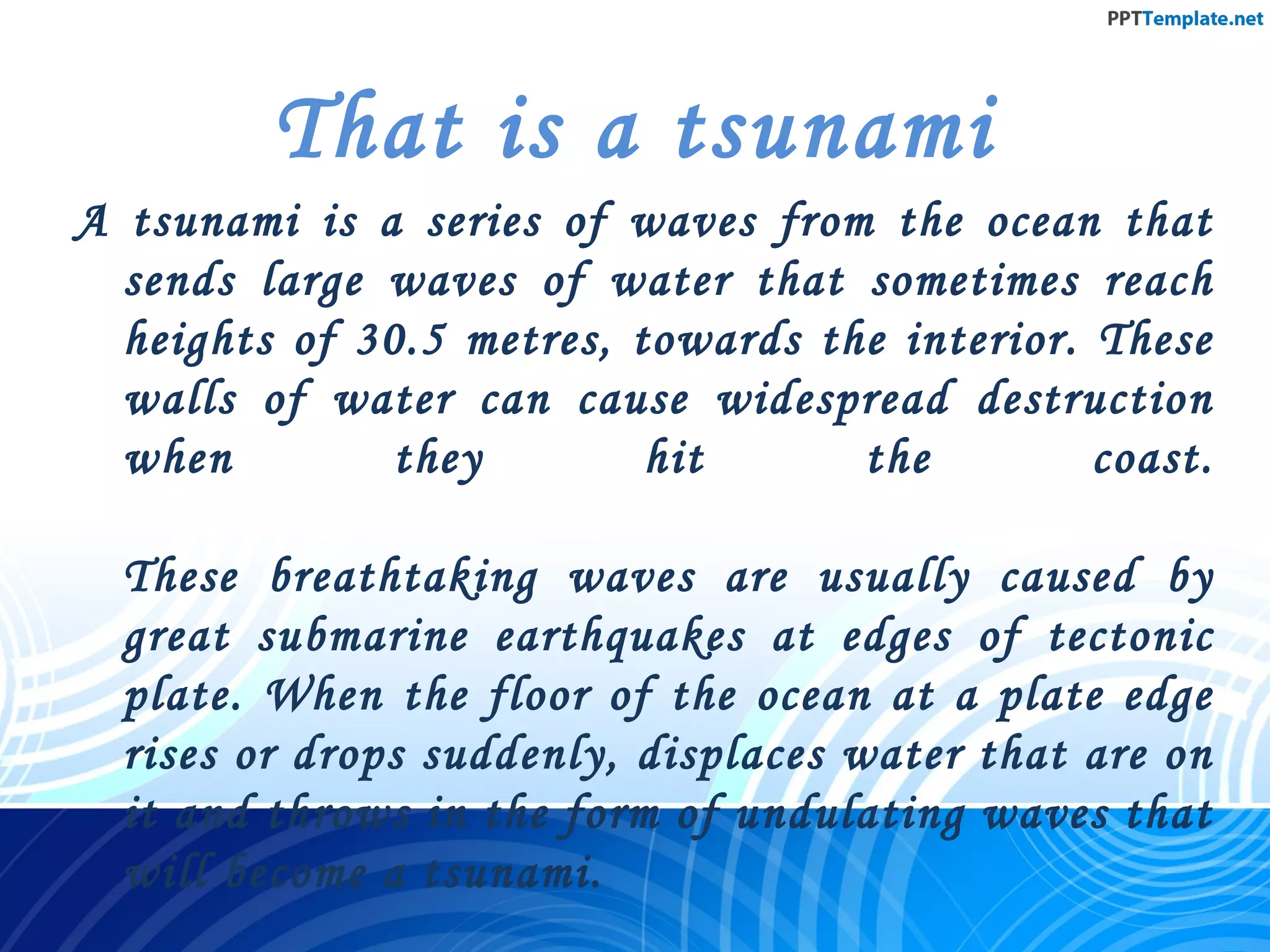 Tsunamis presentation | PPT