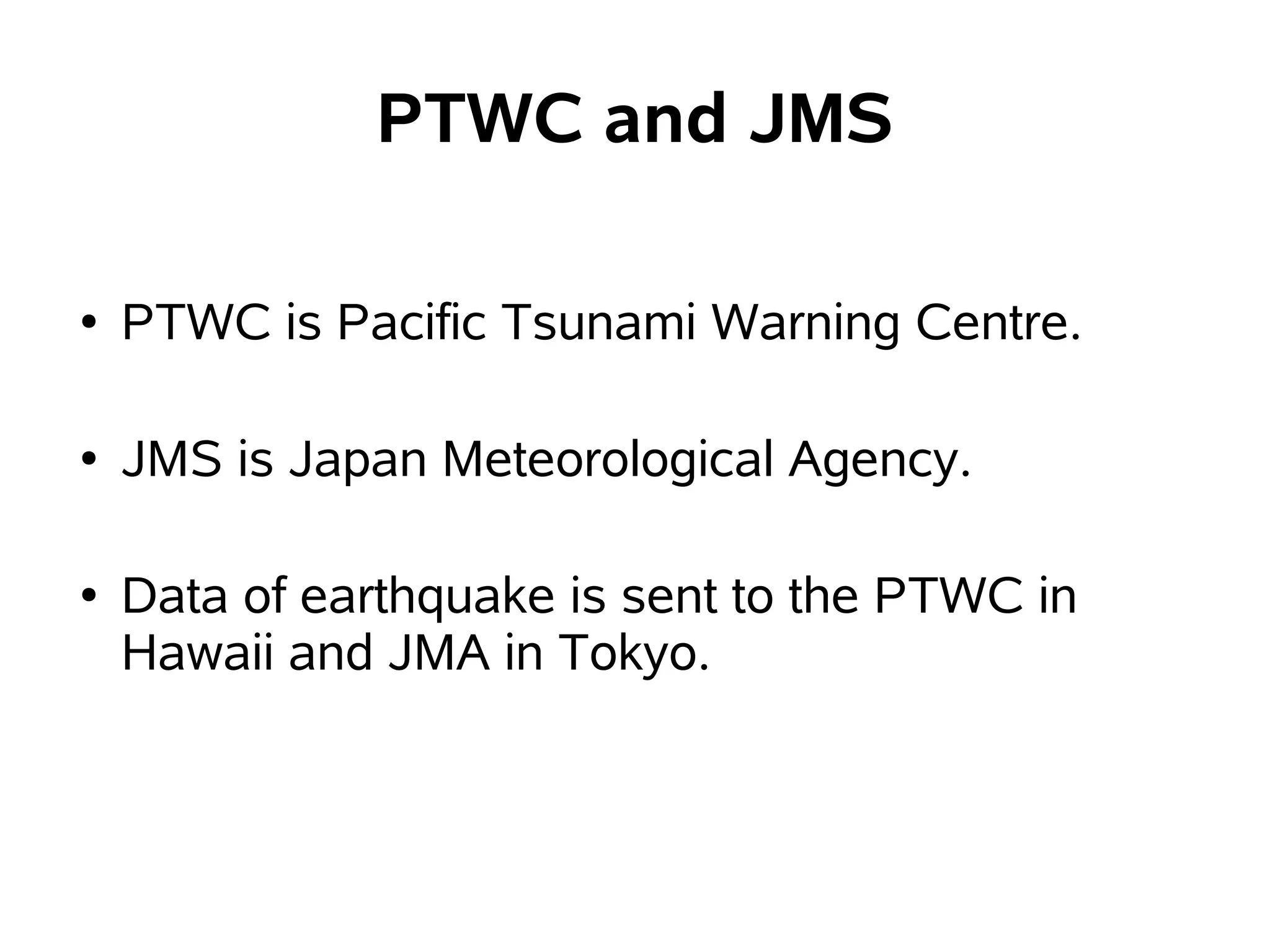 Tsunami warning system | PPT