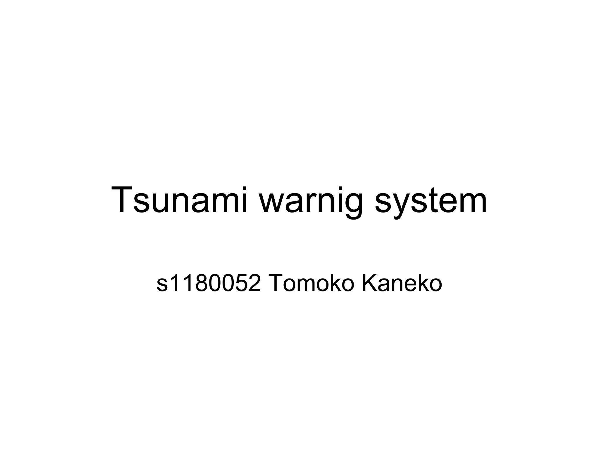 Tsunami warning system | PDF