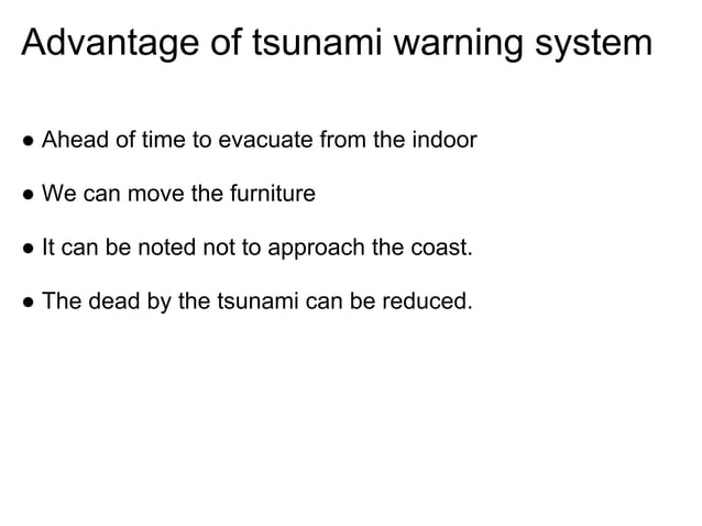 Tsunami warning system | PPT