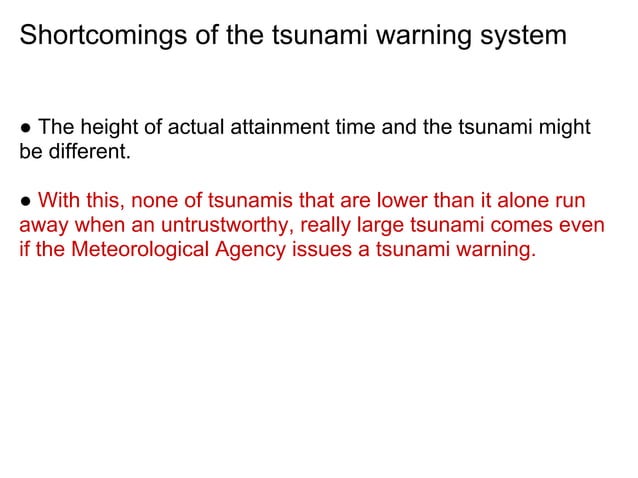 Tsunami warning system | PPT