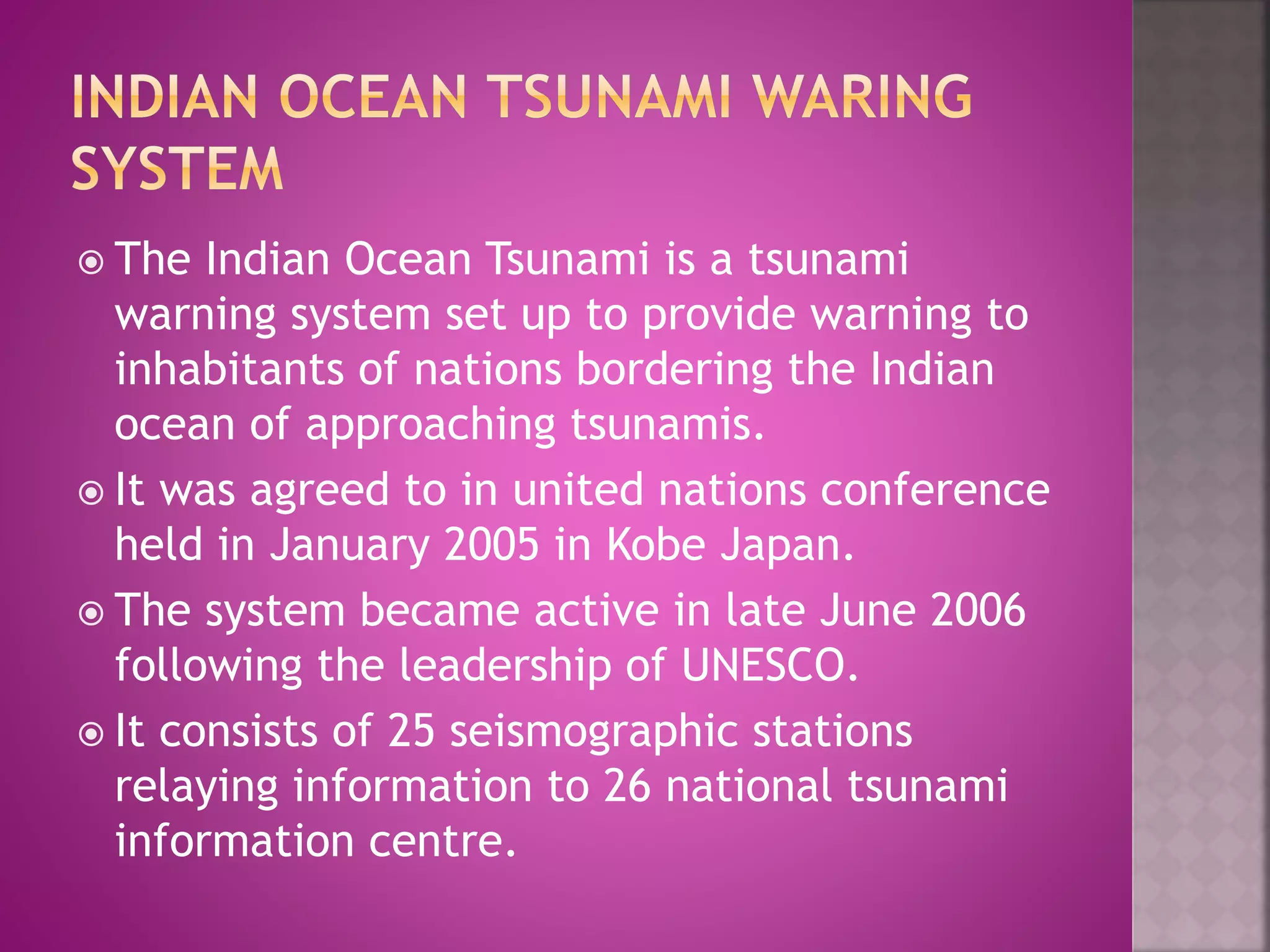 Tsunami warning system | PPTX