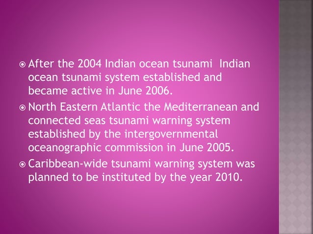 Tsunami warning system | PPTX | Geography | Science
