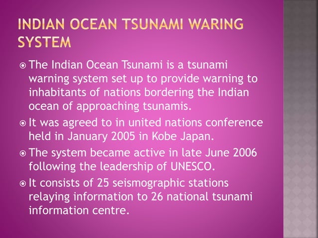 Tsunami warning system | PPTX | Geography | Science